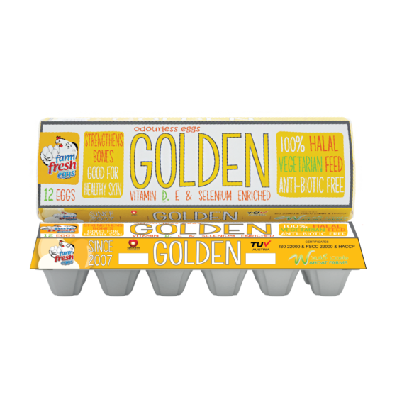 Farm Fresh Golden 12 Eggs Pack - Farm Fresh Eggs
